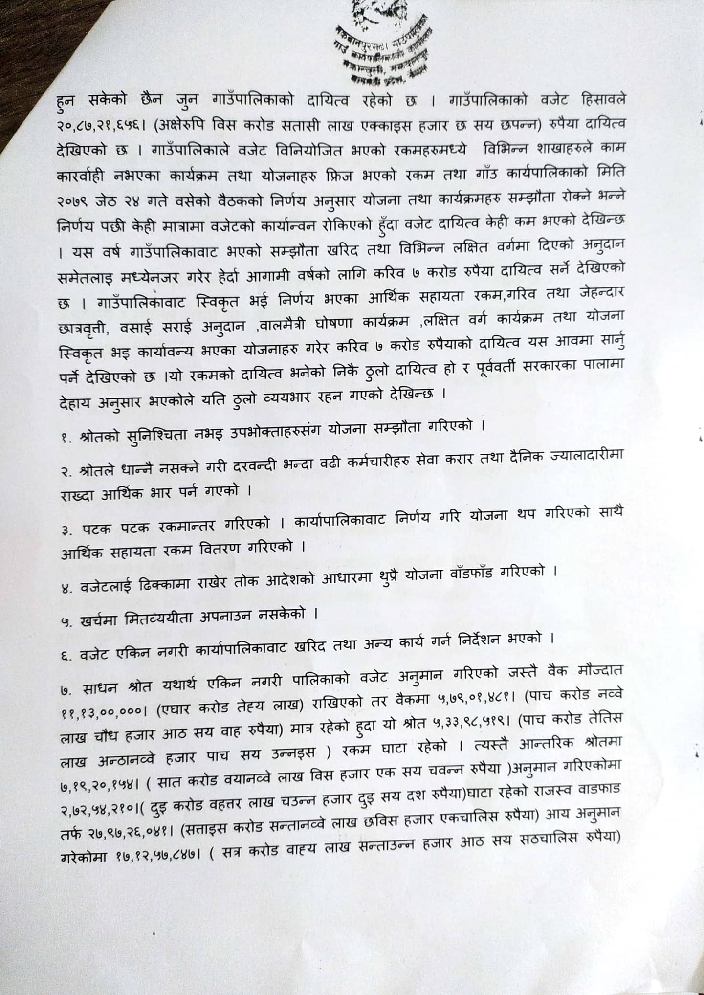 » मकवानपुरगढी गाउँपालिकाको स्थितीपत्र जारी